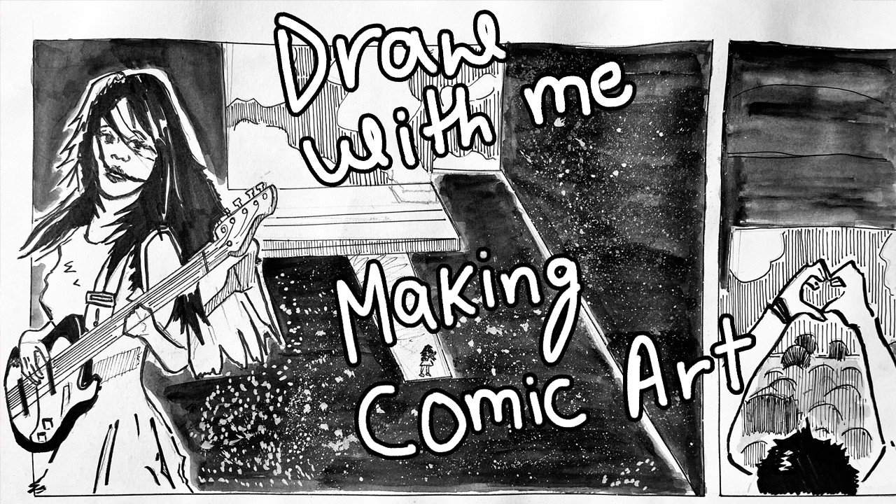 Drawing comic art traditionally | Draw with me | Chill - YouTube