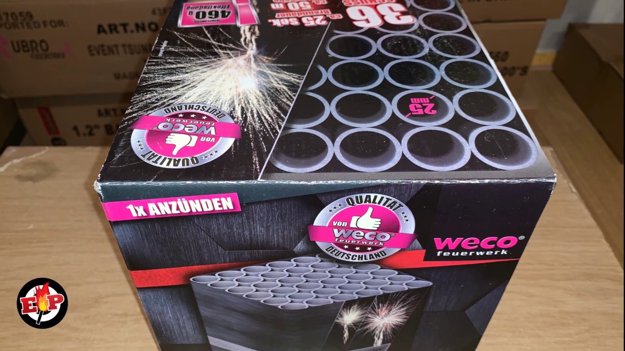Black Widow : Weco Feuerwerk : 36 Shots - YouTube