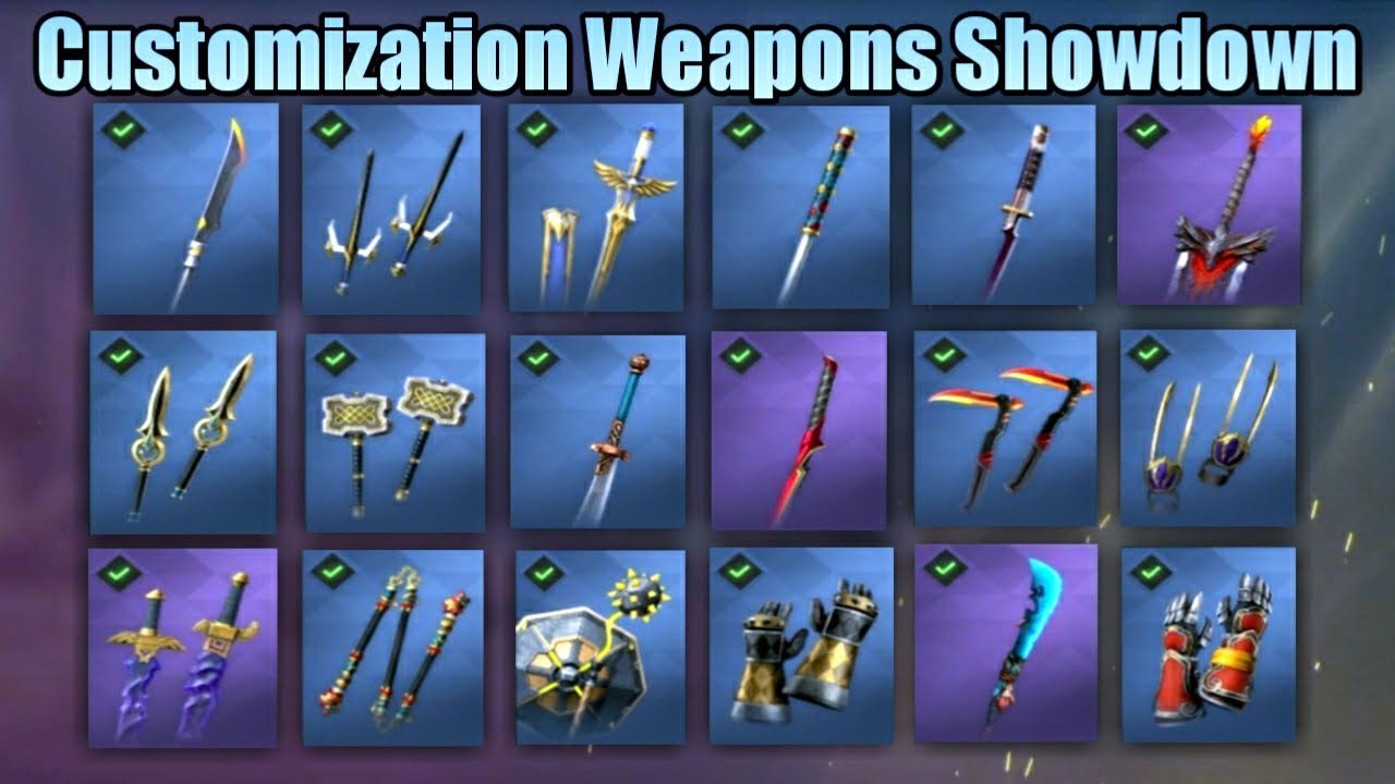 Shadow Fight Arena: New customization weapons showdown || RJ Plays ...