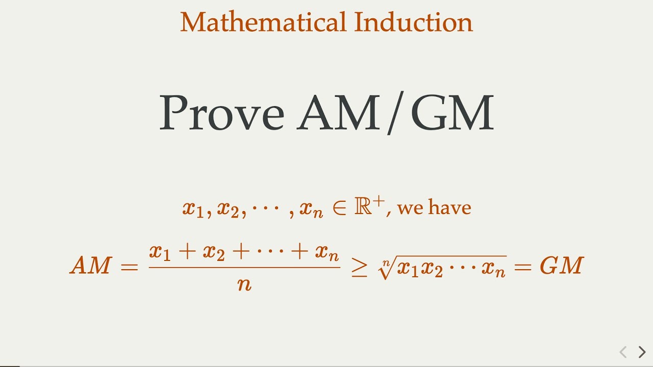 Unleash the Power of Induction: Proving AM/GM Inequality with Two ...