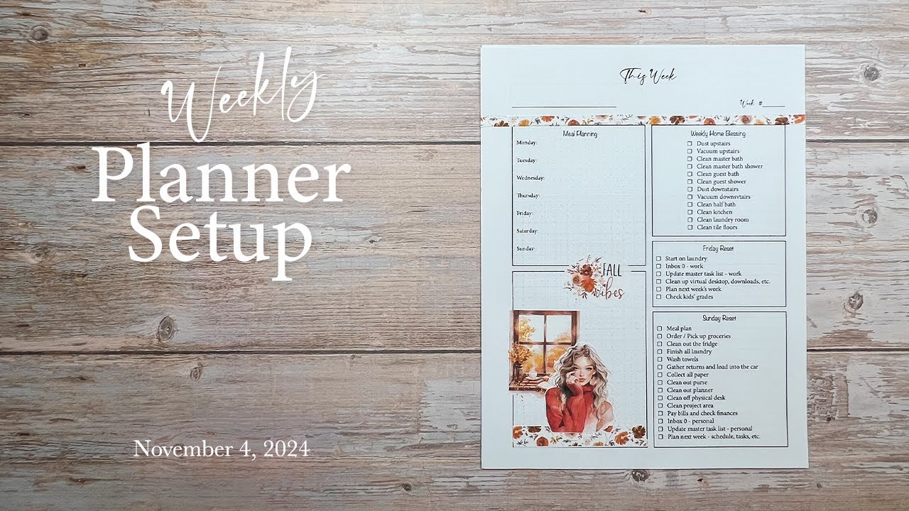 Weekly Planner Setup | November 4, 2024 - YouTube