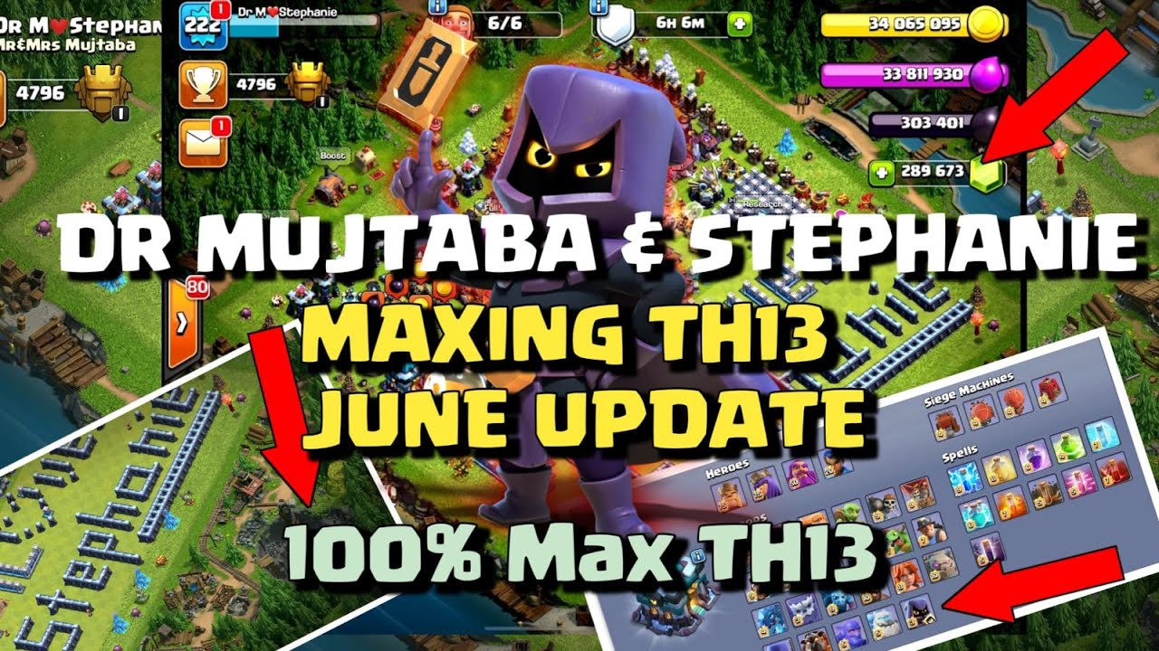 STEPHANIE & DR MUJTABA GEMMING JUNE UPDATE ️ CLASH OF CLANS - YouTube