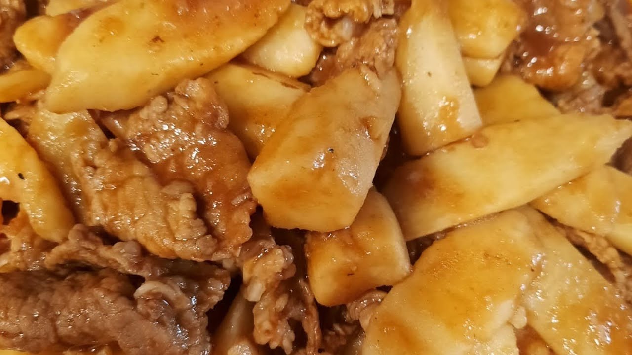 STIR FRY PORK and YAM - YouTube