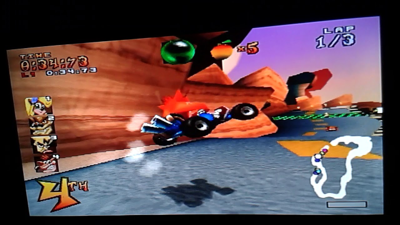 Crash Team Racing (PS1) Part 9 - Dingo Canyon (Trophy Race) - YouTube