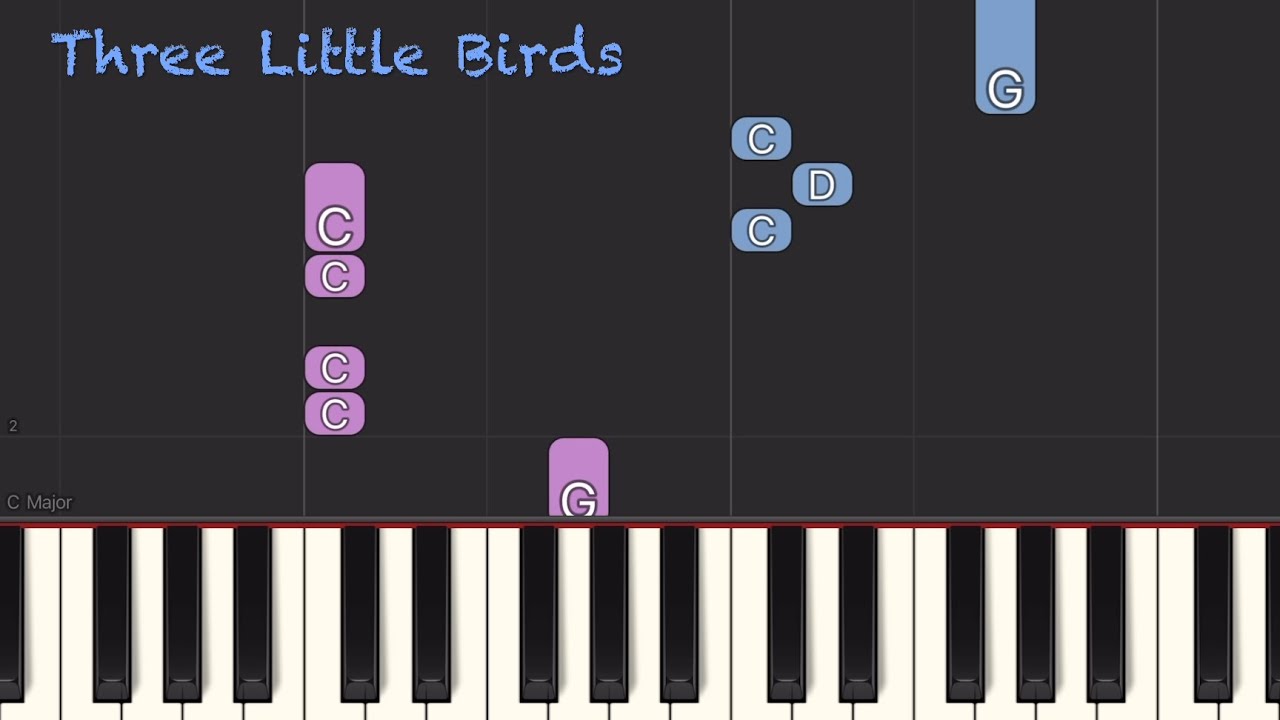 Three Little Birds | EASY Piano Play Along Tutorial - YouTube
