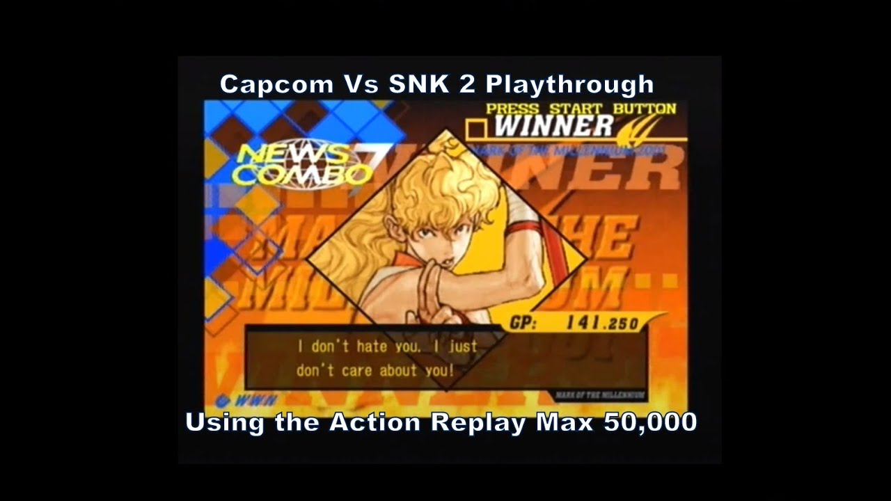 Capcom Vs SNK 2 Maki Playthrough using the Ps2 Action Replay Max 50,000 ...