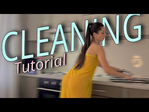 [4k Housewife] ♥️ Transparent Cleaning | how to Clean Kitchen | try on Haul 