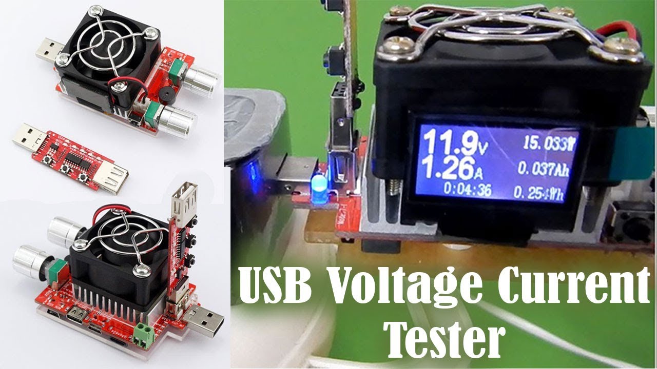USB 35W DUMMY LOAD VOLTAGE CURRENT TESTER - YouTube
