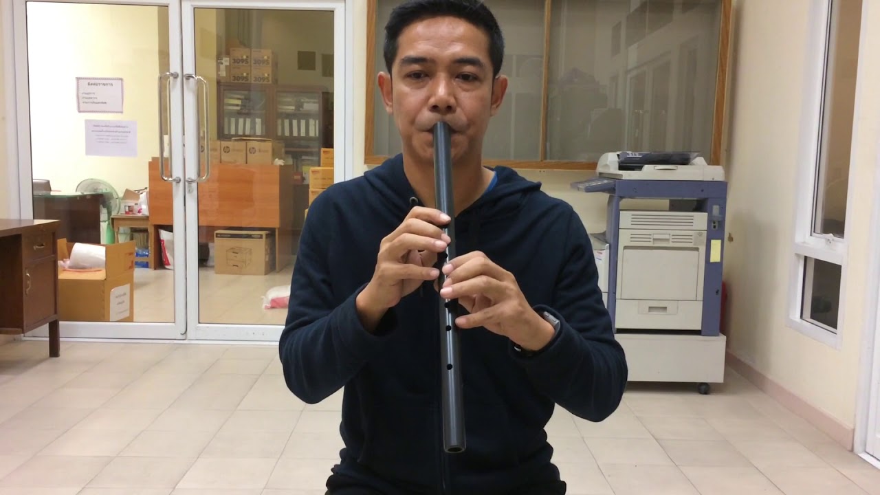 Thailand Khlui in traditional Thai scale (seven-pitch equidistant ...