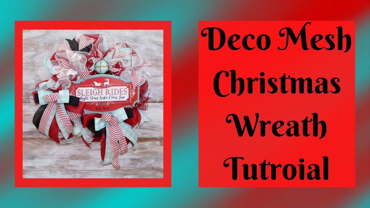 CHRISTMAS WREATH TUTORIAL, DECO MESH WREATH TUTORIAL, POUF WREATH ...