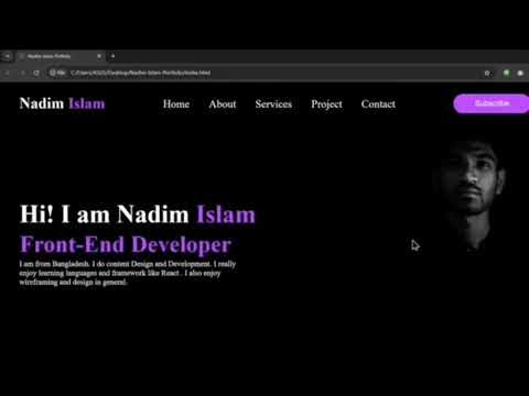 Personal Portfolio Website Using HTML & CSS || #webdesign #webdesigner #portfoliodesign #html # ...