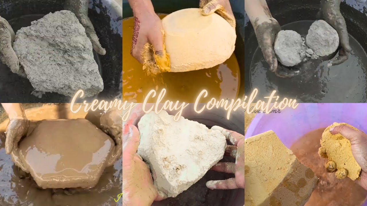 Mud Land Compilation💛Soft Earthy Creamy Pure Mud Water Crumbling\Red ...