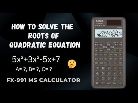How to find quadratic equation by using fx-991 ms calculator ...