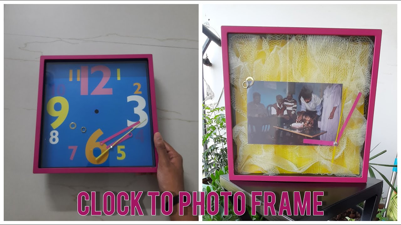 How to reuse an old clock to a photo frame | #DIY #CRAFT #CLOCK # ...