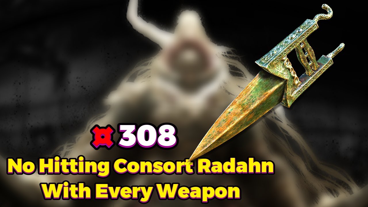 Katar | No Hitting Consort Radahn With Every Weapon 308/420 | Elden ...