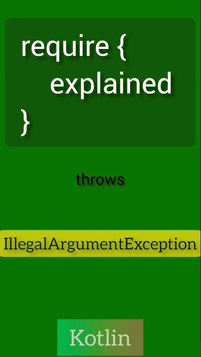 require( ) function throw illegalArgumentException #android #kotlin #shorts #youtubeshorts - YouTube