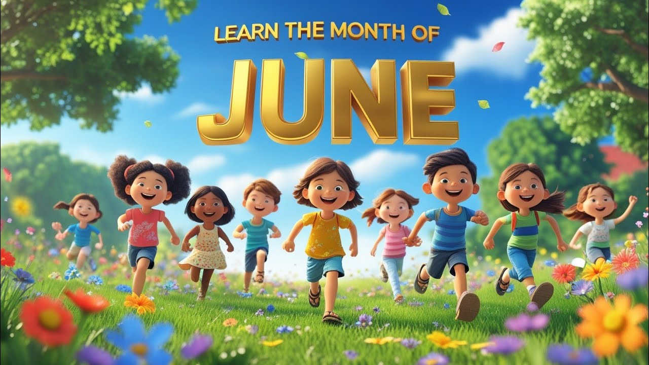 ☀️Jumping Into June | Month of June Song for Kids | Learn the Month of ...