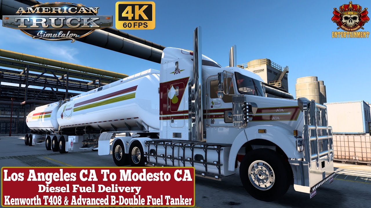ATS 1.50 4K | Los Angeles CA To Modesto CA | Kenworth T408 & Advanced B ...