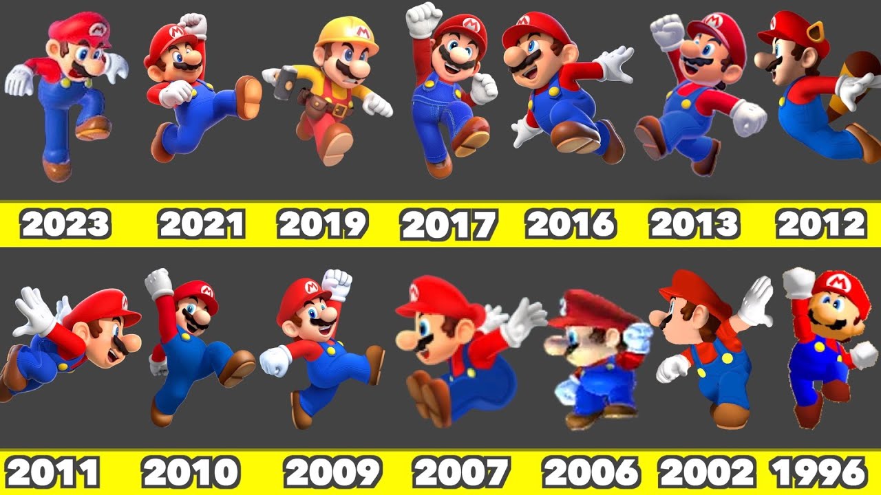 Evolution of Super Mario Wall Jump Stunt Game Graphics In Nintendo ...