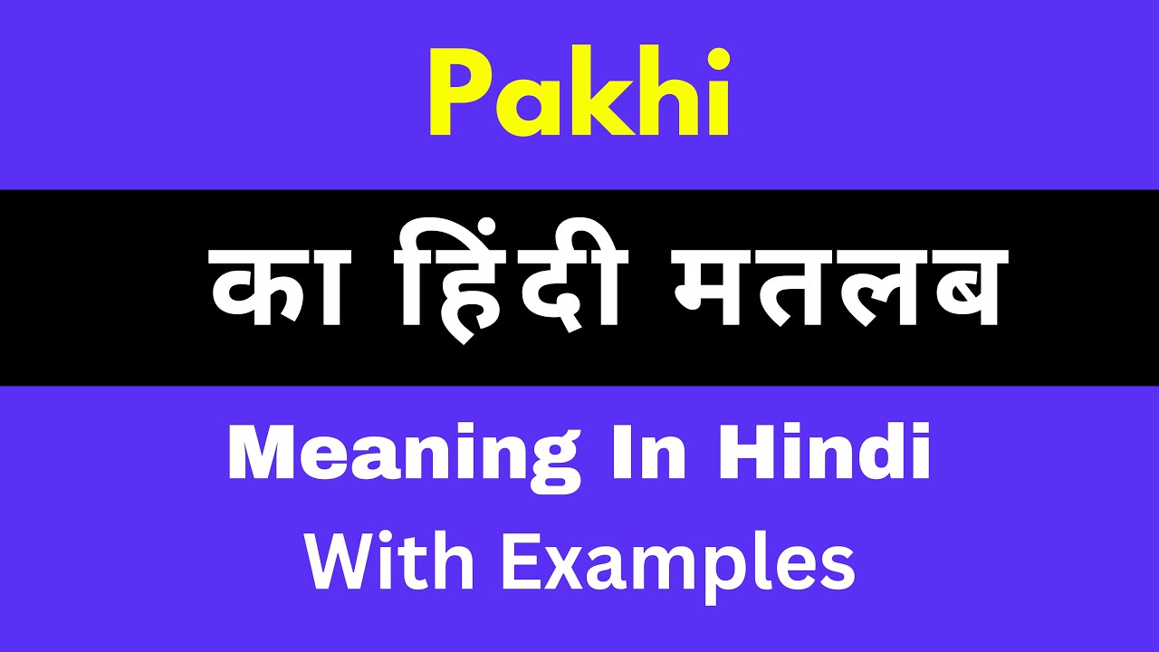 Pakhi Meaning in Hindi/Pakhi का अर्थ या मतलब क्या होता है - YouTube