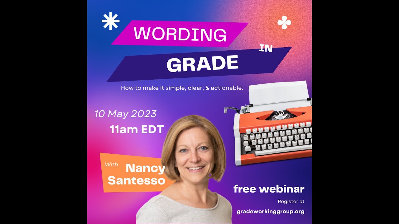 Webinar: Wording in GRADE - YouTube