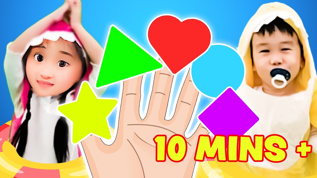 Baby Shark Shapes, Colors & Emoji Finger Family | DoReMi Kids Songs ...