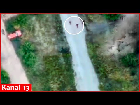 Dron yolda gəzən rus əsgərlərini BELƏ HƏDƏF ALDI
