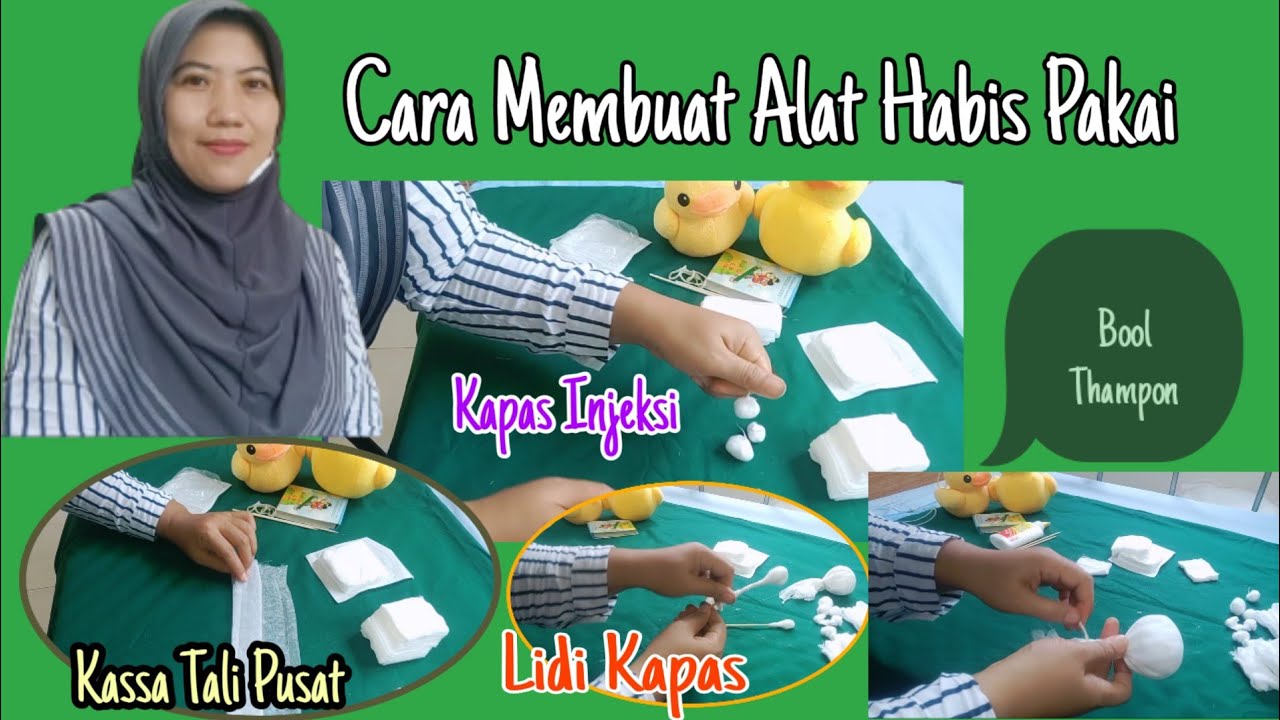 Cara Membuat Kapas Injeksi, Kapas Cebok,Deppres, Lidi Kapas,Bool ...