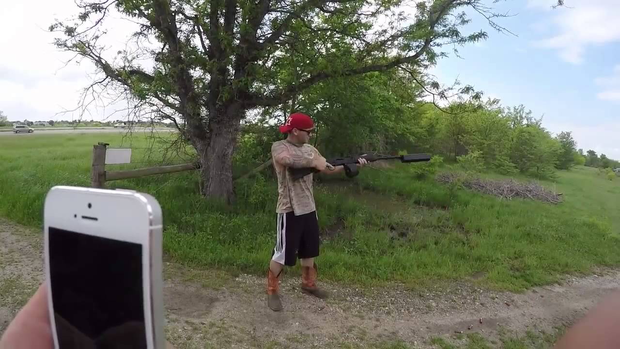 Saiga 12ga shotgun suppressed - YouTube