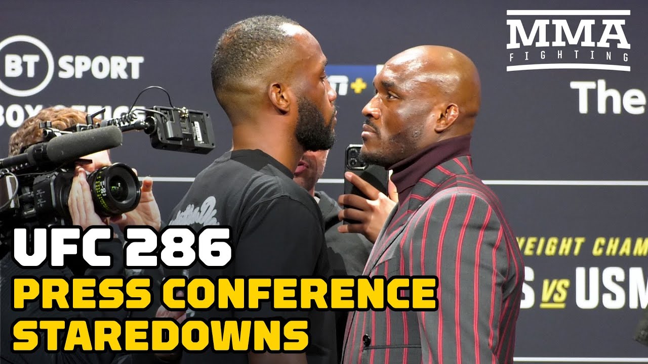 Leon Edwards, Kamaru Usman Face Off Before Trilogy | UFC 286 | MMA ...