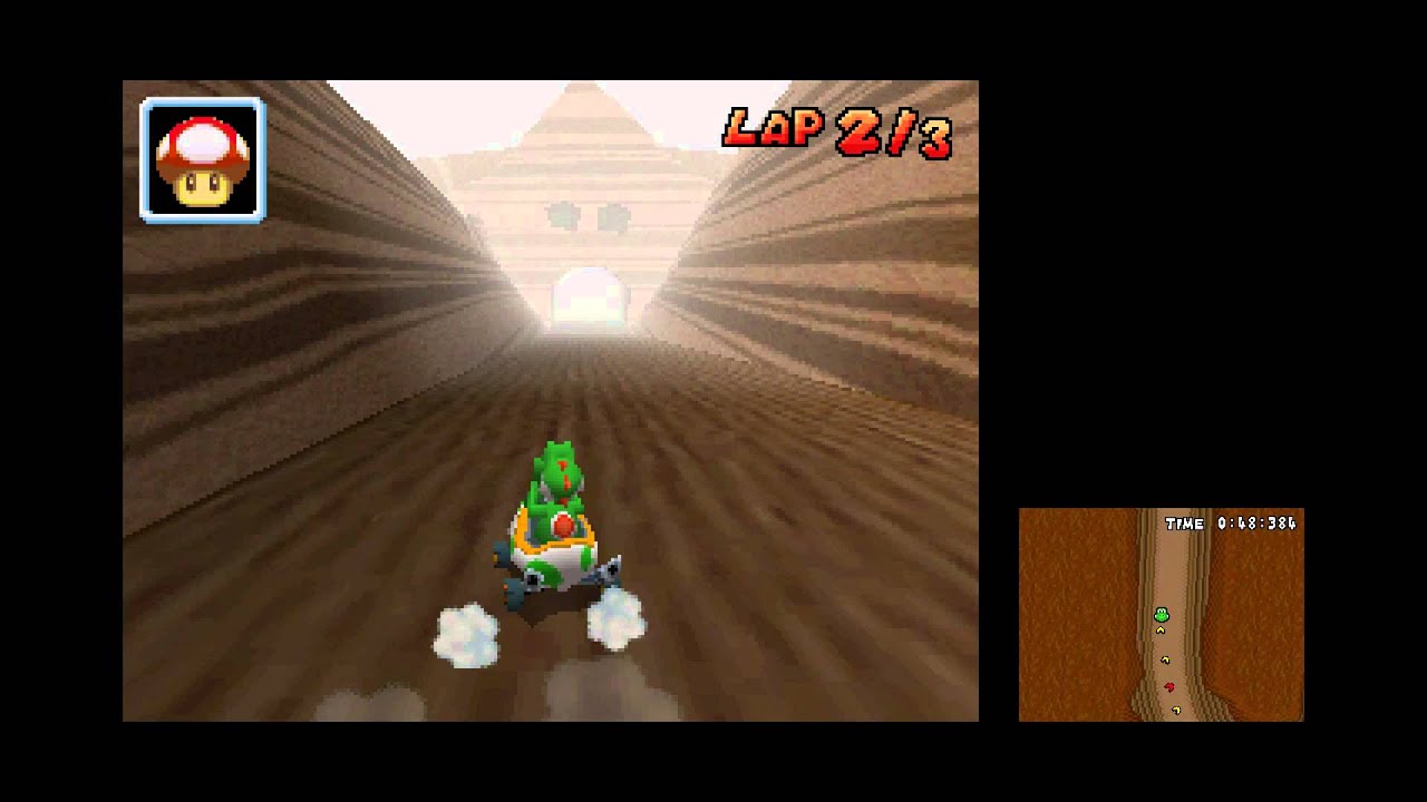 Mario Kart DS - Time Trial Choco Mountain test - Wiiu eShop - YouTube