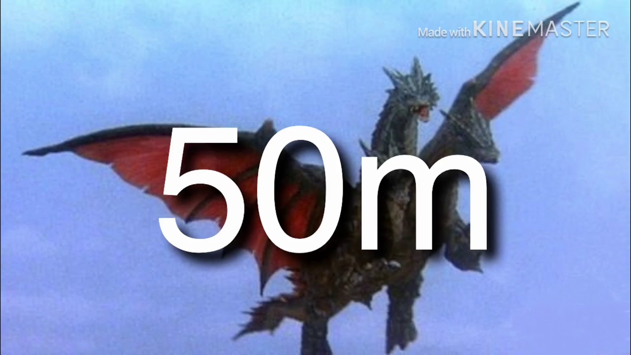 King ghidorah size comparison - YouTube