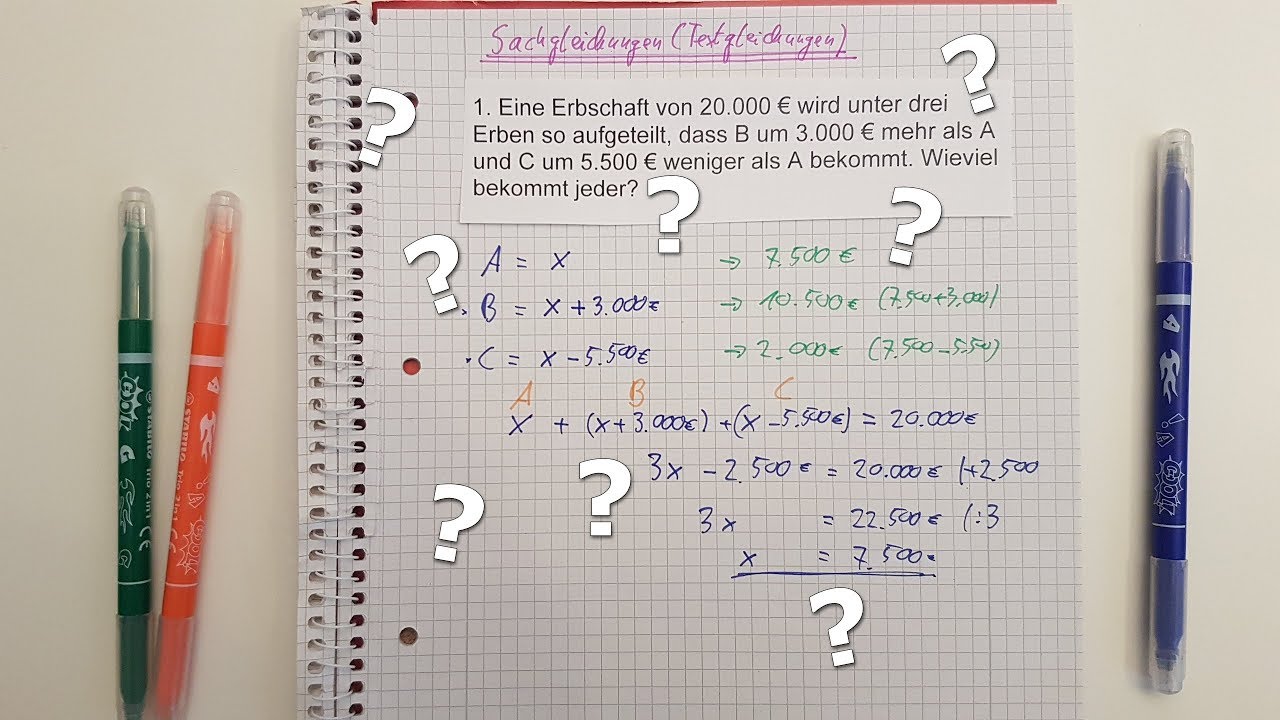 ☺Textgleichungen/ Sachgleichungen für Dummies☺ - einfach erklärt - YouTube
