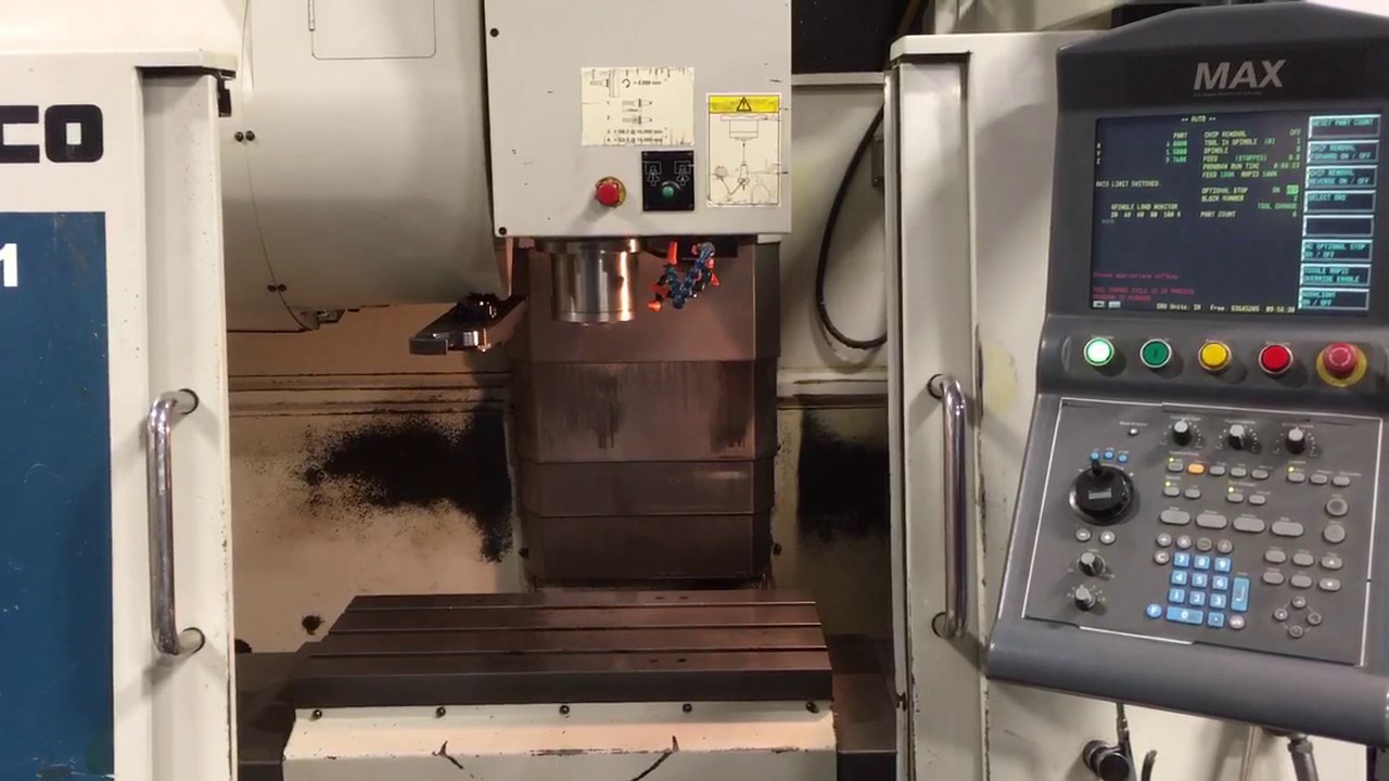 2004 HURCO VM1 CNC VERTICAL MACHINING CENTER - YouTube