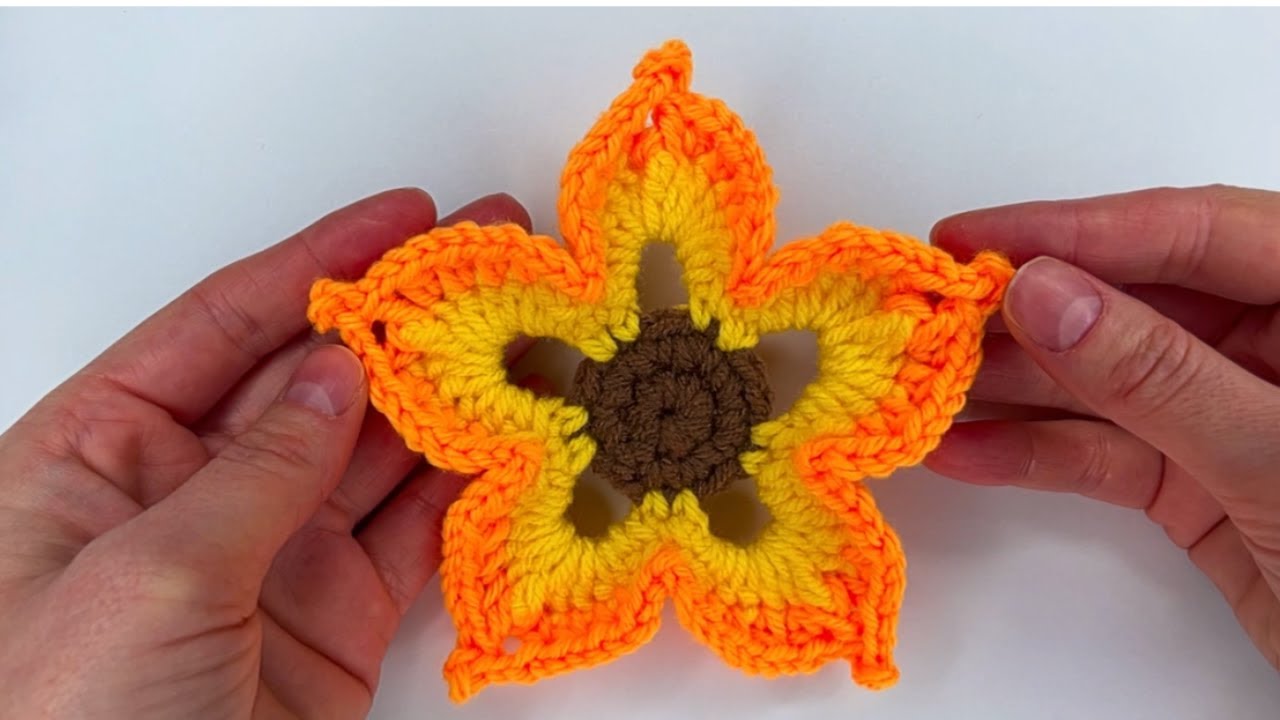 SUPER EASY & FAST CROCHET FLOWER | BEGINNERS CROCHET PATTERN - YouTube