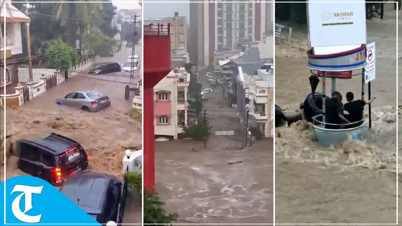 Flood-like situation in Gujarat's Junagadh after torrential rain - YouTube
