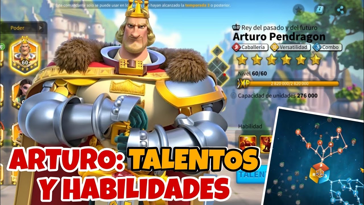 HABILIDADES DE ARTURO Y TALENTOS - RISE OF KINGDOMS - YouTube