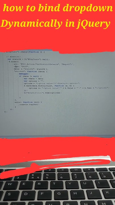How To Bind Dropdown Dynamically In Jquery Ajax Call Freshers Ajax Jquery Dynamic Dropdown