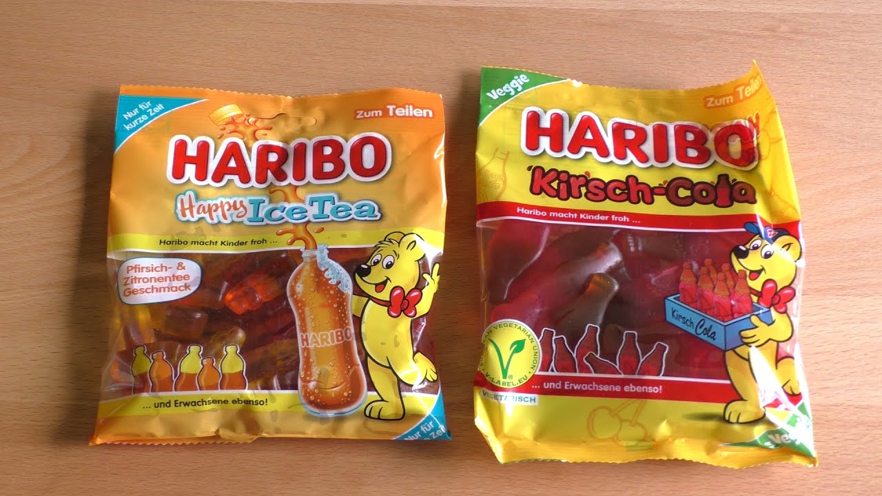 HARIBO Happy IceTea & Veggie Cherry Cola - YouTube