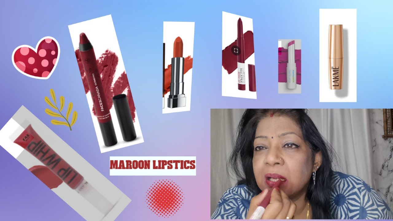 My Favourite Eight Maroon Lipsticks I Aparna Rajan I मेरी पसंदीदा आठ ...