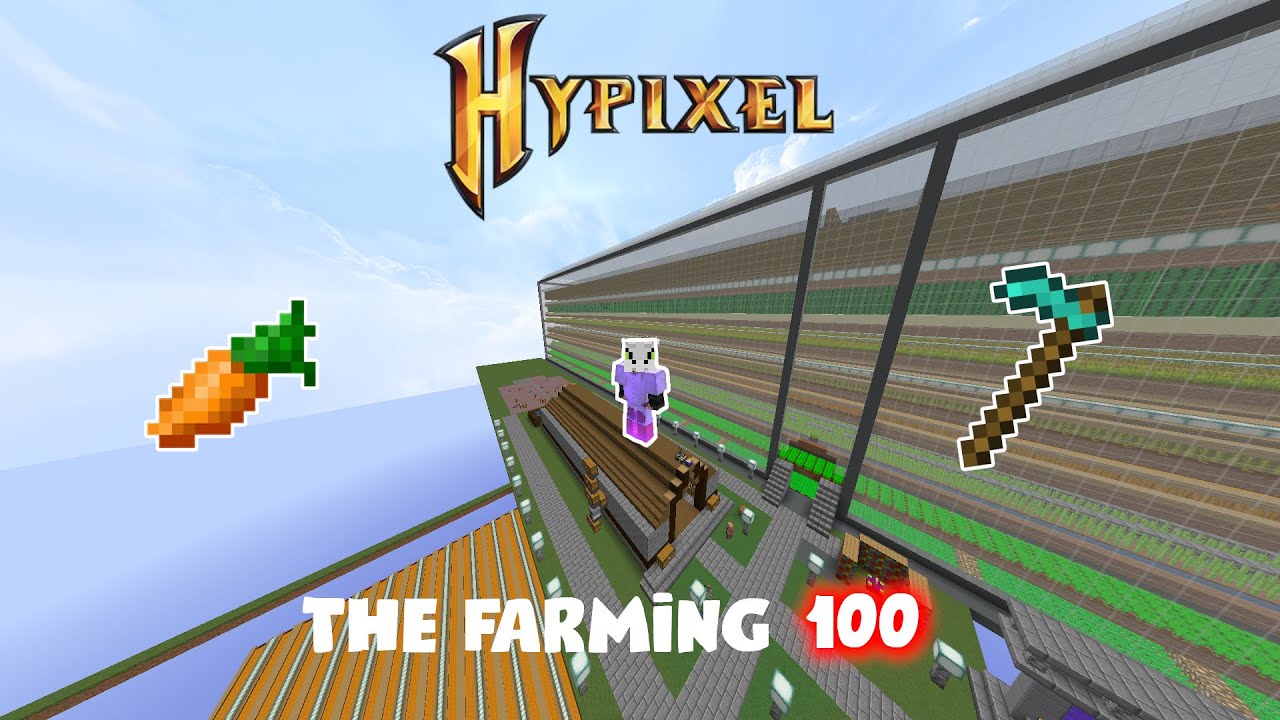 I spent 100 days FARMING in hypixel skyblock! - YouTube