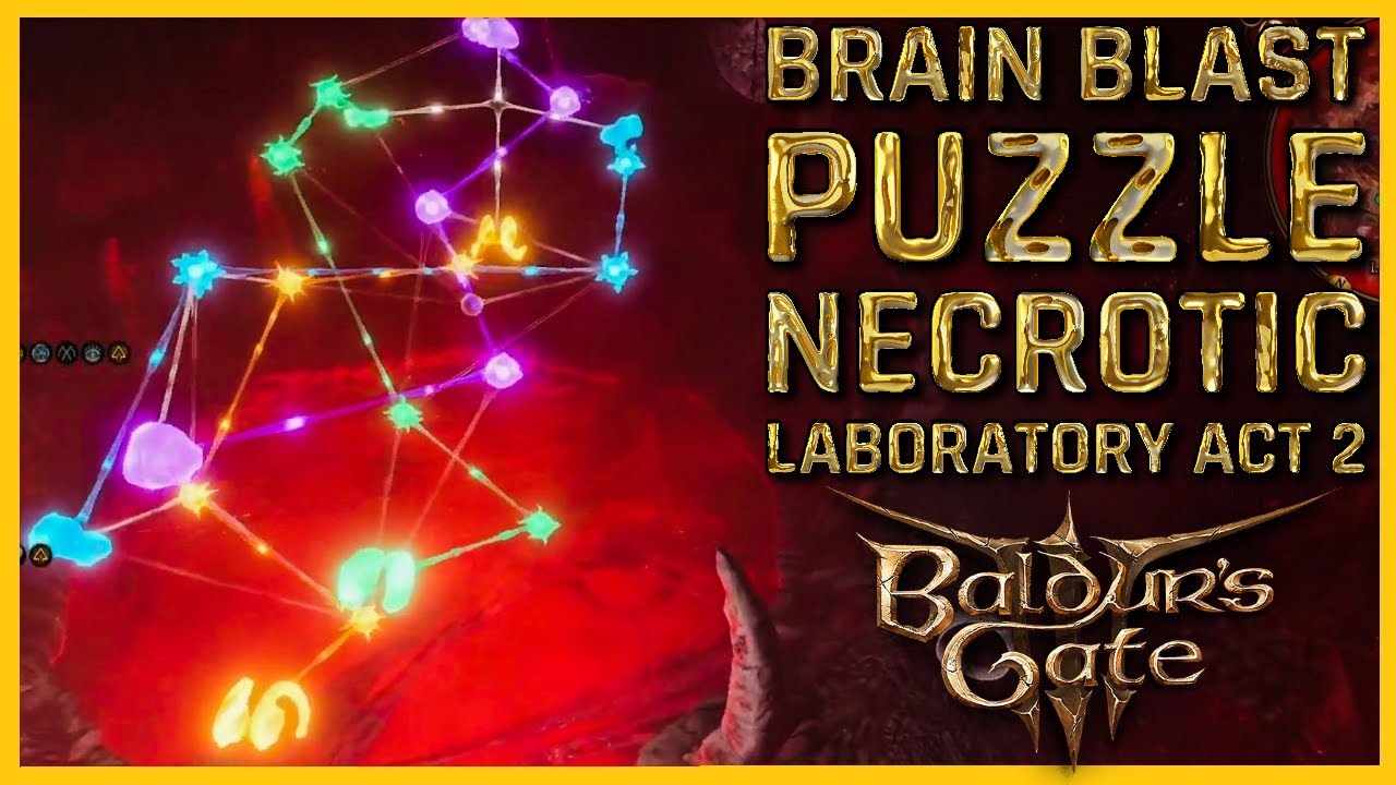 Baldur's Gate 3 - Brain Blast Puzzle in Necrotic Laboratory - Act 2 Final puzzle Oubliete - YouTube