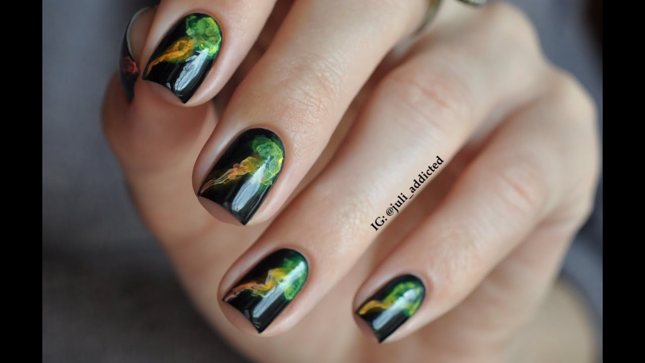 Colored smoke - nail art tutorial. - YouTube