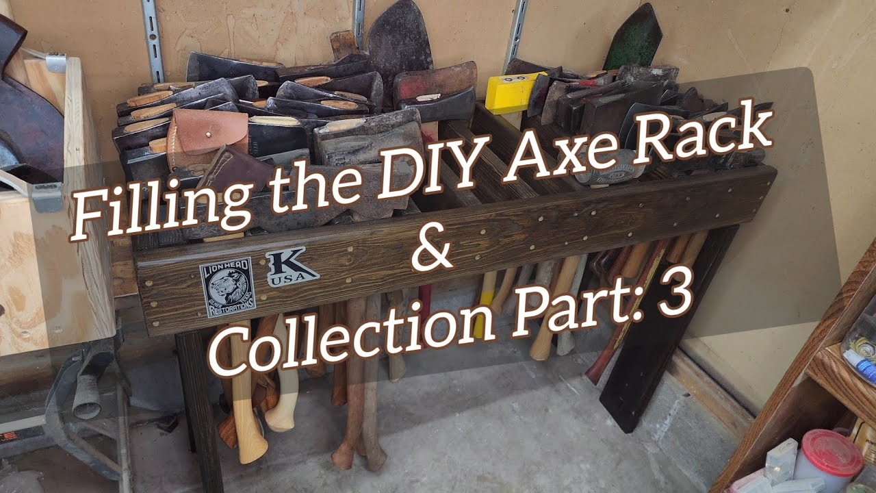 Filling the DIY Axe Rack & Collection Part: 3 of 3 - YouTube