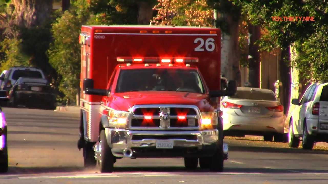 LAFD RESCUE AMBULANCE 26 RESPONDING TRANSPORTING - YouTube