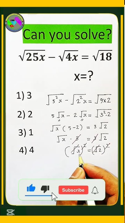 99% people can't get this right. Can you solve? #algebra #maths #learnmath #tricks #tricks and ...