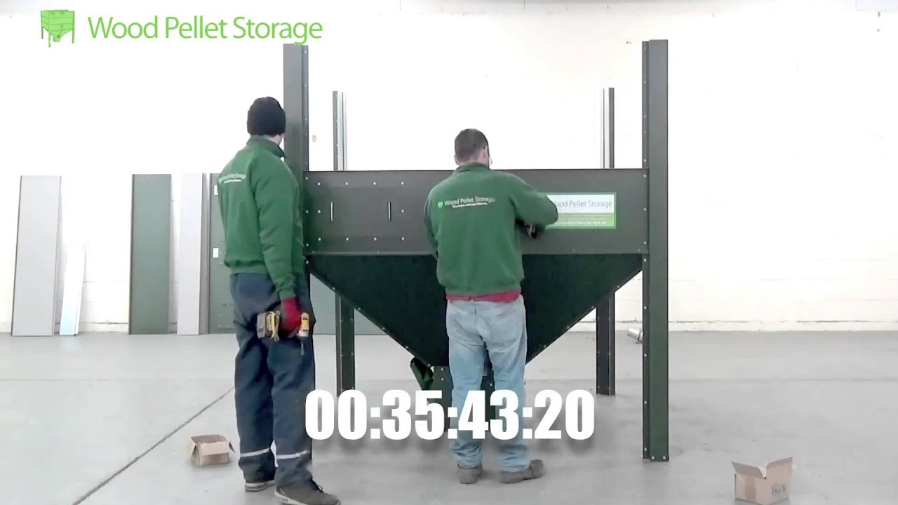 Wood Pellet Storage Assembly Demonstration - YouTube