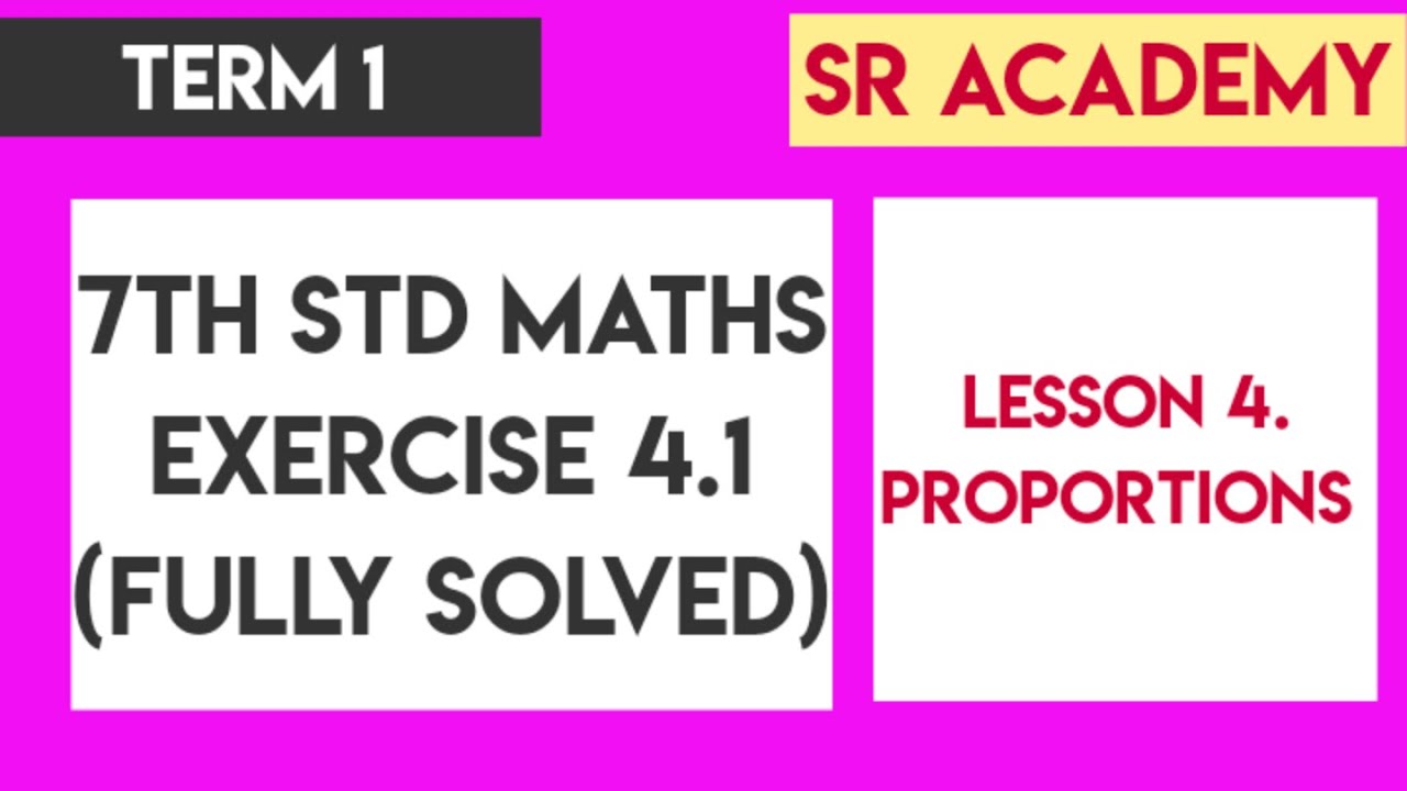 7th standard maths exercise 4.1 term 1 all sums solved unit 4 - YouTube
