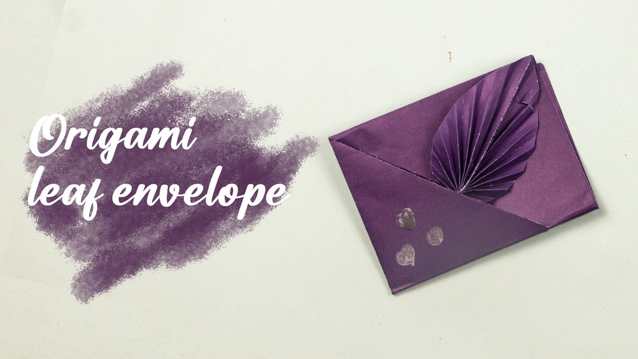 How to make an Easy Origami Paper Leaf Envelope | Easy paper Craft ...