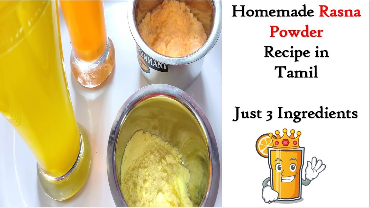 Homemade Rasna Powder Recipe in Tamil | Rasna Powder | Mango & Orange ...